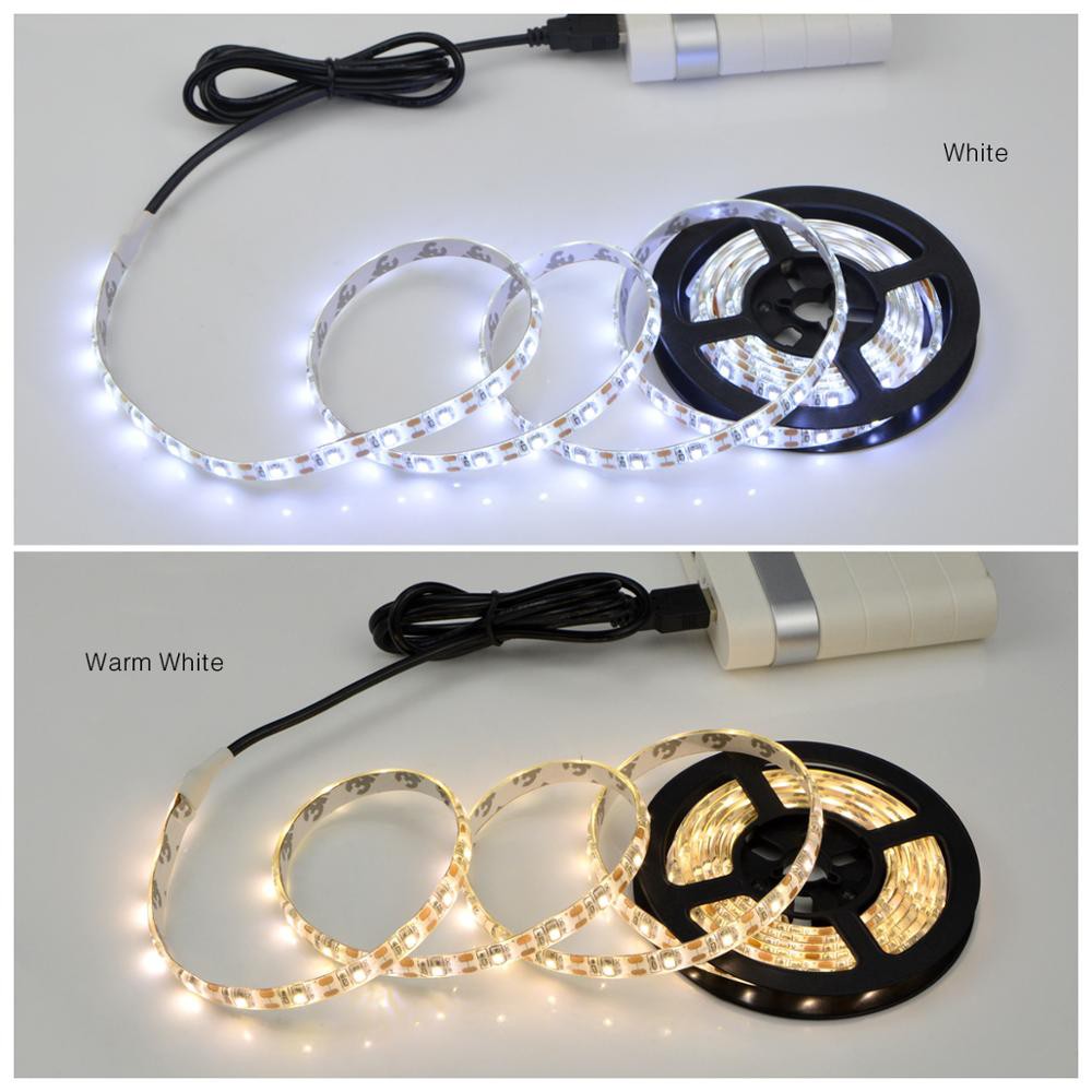 Ready Stock 5V USB white/warm light strip, 60Leds/M flexible LED light ...