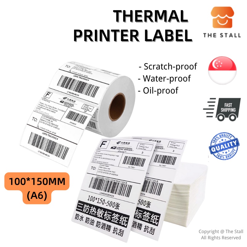 1,000pcs Z-fold Thermal Printer Label/A6 Airway Bill Sticker/Thermal ...