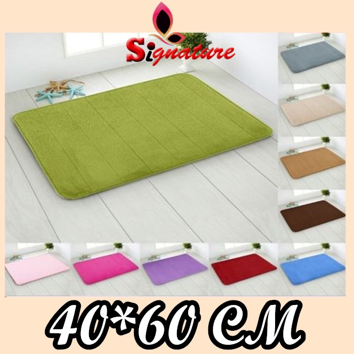 Bath Mat Coral Fleece Carpet Non Slip Floor Mat Memory Foam Bedroom ...