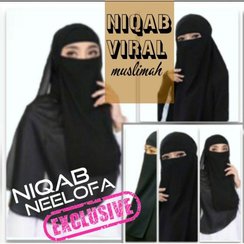 Niqab Neelofa niqab ninja ala neelofa ( BLACK EDDITION ) | Shopee Singapore
