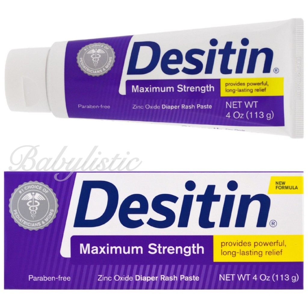 DESITIN Diaper Rash Cream 4oz - Maximum Strength Original Zinc Oxide ...