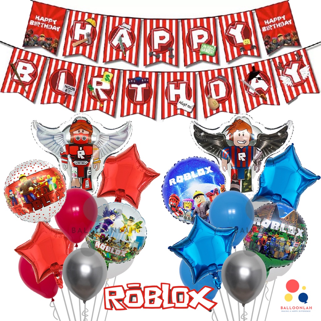 ROBLOX Cartoon Themed Birthday Balloon Bouquet Set [READY STOCK IN SG ...
