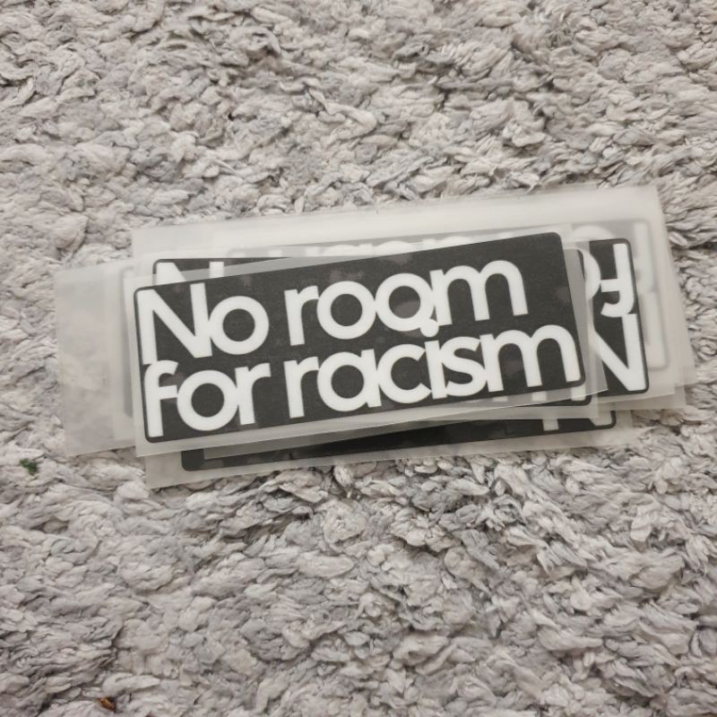 PATCH BADGE NO ROOM FOR RACISM ( HEAT PRESS ) | Shopee Singapore