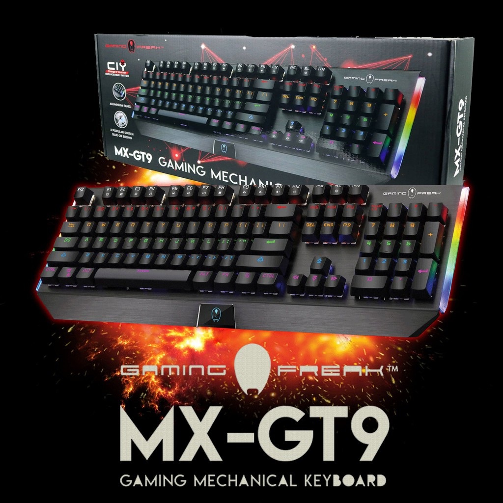 Official AVF Gaming Freak MX-GT9 Crystal Keycap Mechanical USB Keyboard ...