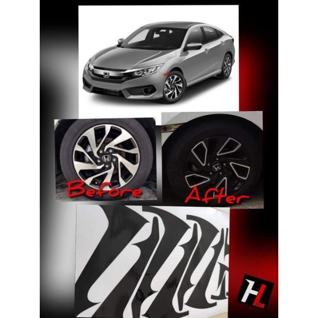 Honda Civic FC 1.8 16 inch Rim Sticker (New Design) | Shopee Singapore