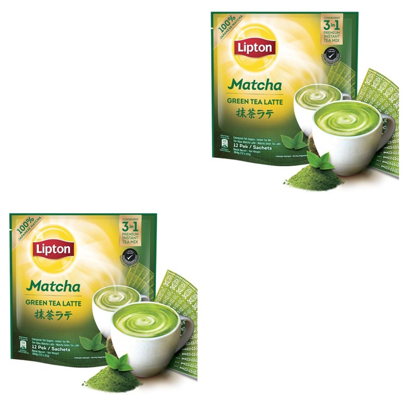 [Bundle of 2] Lipton 3-in-1 Matcha Green Tea Latte 12x20g | Shopee ...