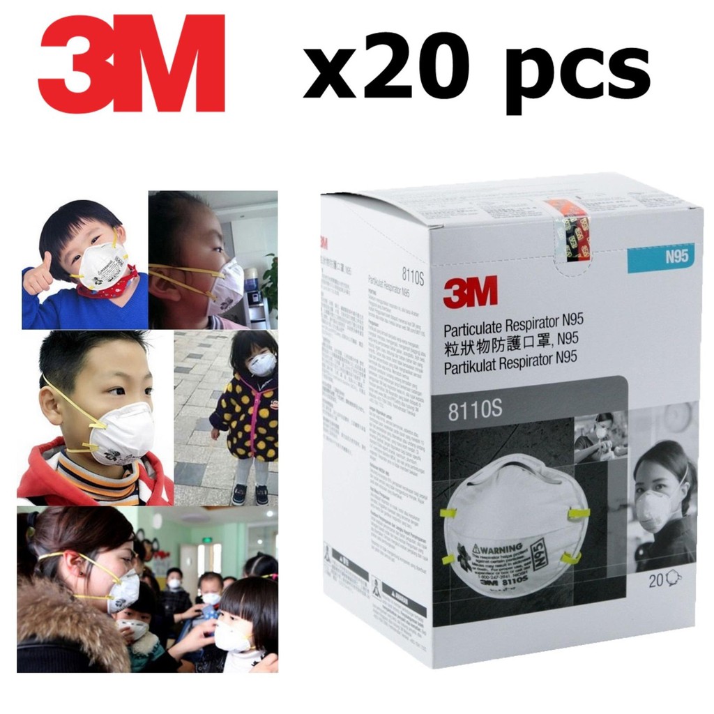 3M Particulate Respirator 8110S , N95 Mask (20pcs/box) (Small-Sized ...