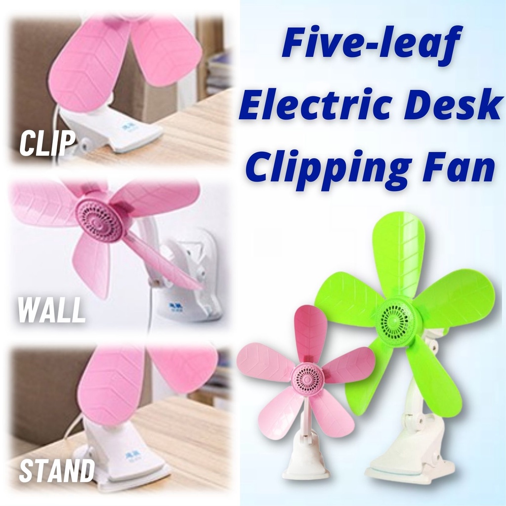 Mini Cooling Fan 5 Soft Blades 220V Table/Desk Clipping Fan 180 ...