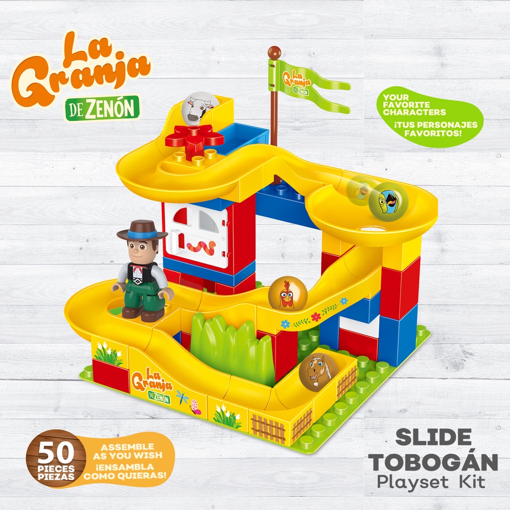 La Granja De Zenon Farm Animals Building Blocks for Kids Children's ...
