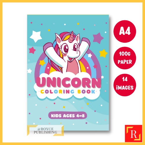 Unicorn Colouring Book For Kids, Preschoolers and Toddlers 1- (A4 | 14 ...