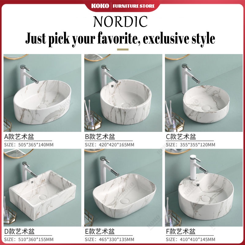 Ceramic washbasin color countertop basin marble washbasin European ...