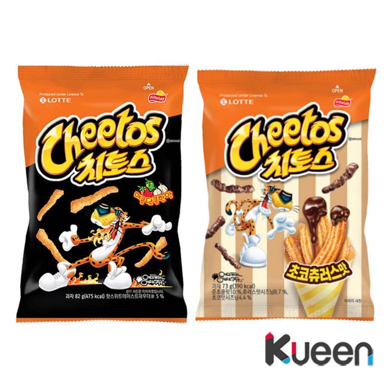 [LOTTE] Cheetos Spicy and Sweet Flavor 82g & Cheetos Choco Churros 73g ...