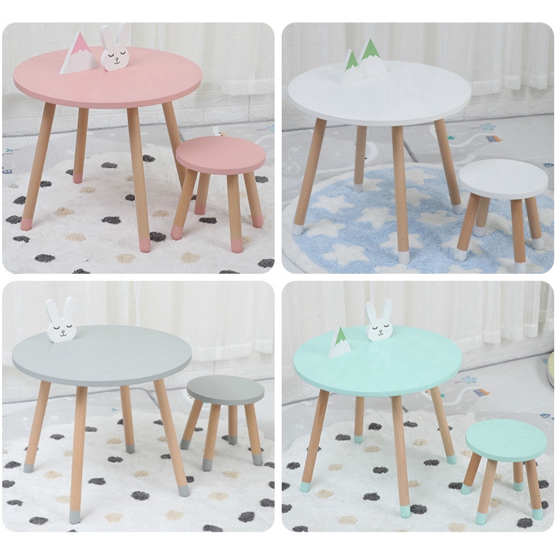 Kids round table round chair baby kindergarten game writing table chair ...