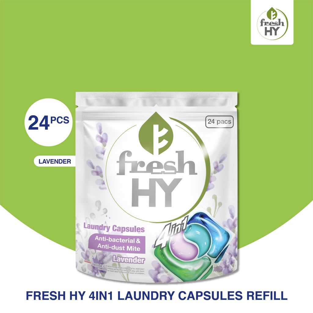 Fresh HY 4in1 Laundry Capsules 24 Pods – Lavender | Shopee Singapore