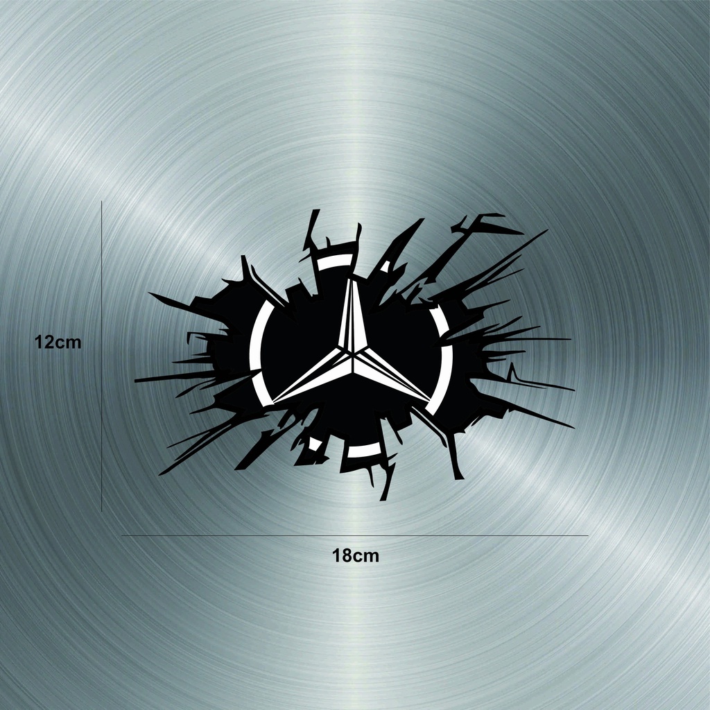 Mercedes Benz Logo sticker For Used Beret/lecet Bumper body | Cutting ...