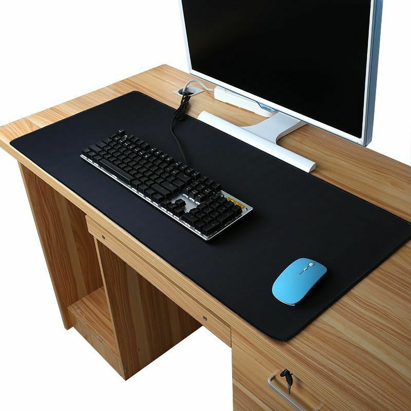 Black Extra Large Mousepad Anti Slip Computer Laptop Keyboard Desk ...