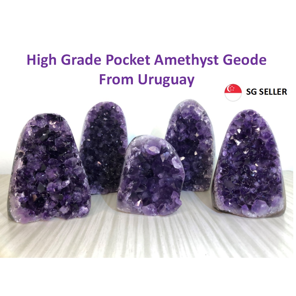 [SG Seller🇸🇬] Amethyst Geode from Uruguay | Pocket Amethyst Crystal ...