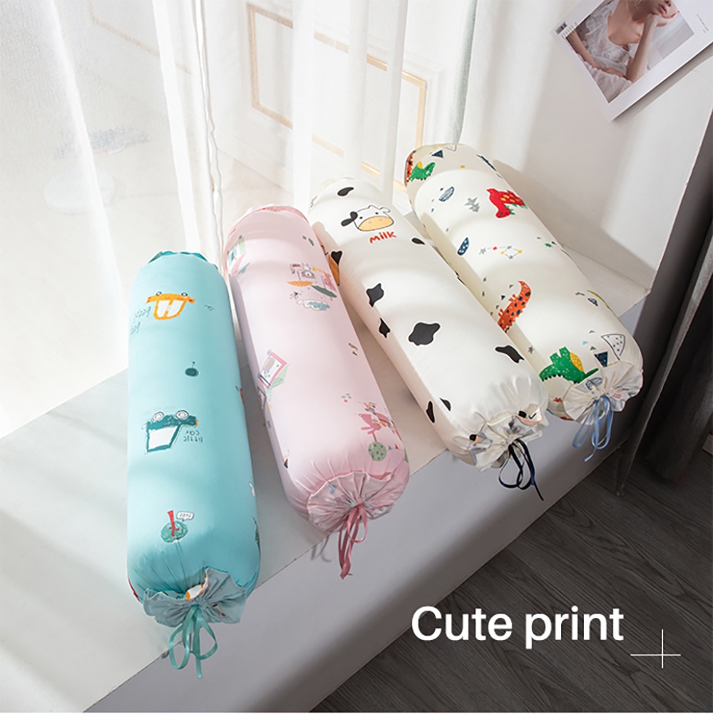 Long-staple cotton bolster case neck roll round bolster cover ...