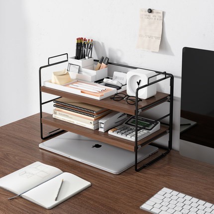 SHEEP Bookshelf Office Desktop Shelf Study Table Multi-layer Iron ...