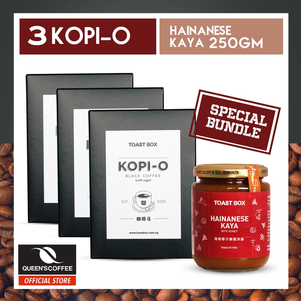 Toast Box Coffee Sachets Kopi O with sugar 3 Boxes (expiry 03/26) Free ...