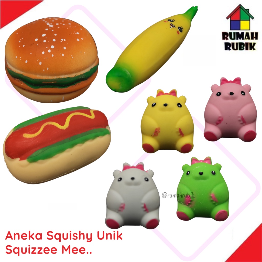 Squish Assorted Shapes SQUISHY BURGER SQUISHY HOTDOG SQUISHY Banana ...