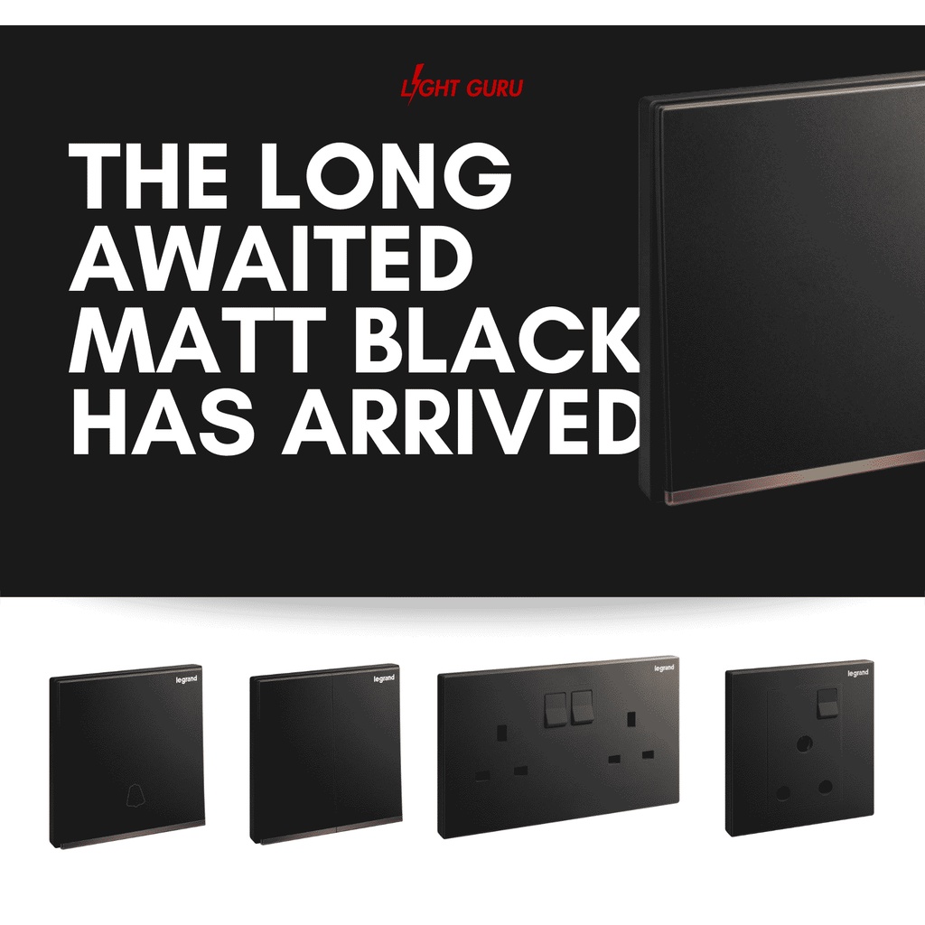 Legrand Galion Switch and Socket Matt Black SG Seller | Shopee Singapore