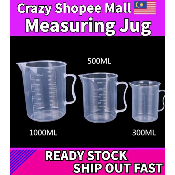 Measuring Jug Cylinder Baking Borosilicate Glass Beaker Measuring Cup ...