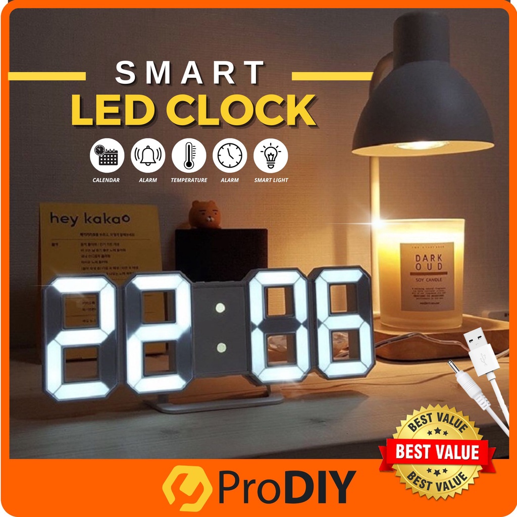 Multifuction Smart Led Clock Alarm Clock Digital Clock Wall Clock ...