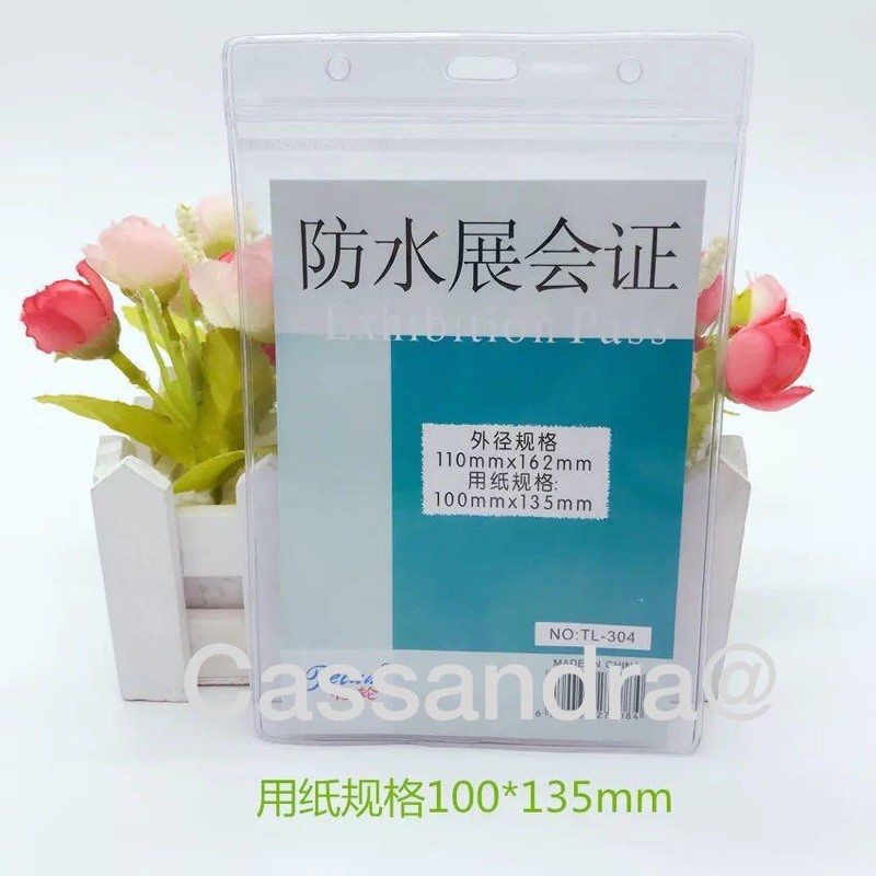 10pcs Waterproof Clear PVC Plastic Name Tag Badge ID Card Holders ...