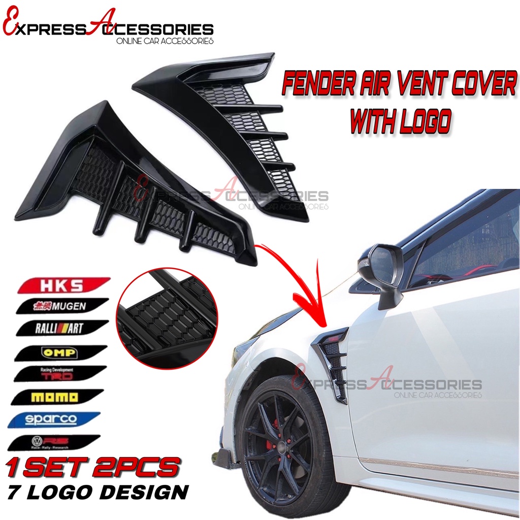 Universal Car Side Fender Air Vent Cover Air Flow Trim Fender ...