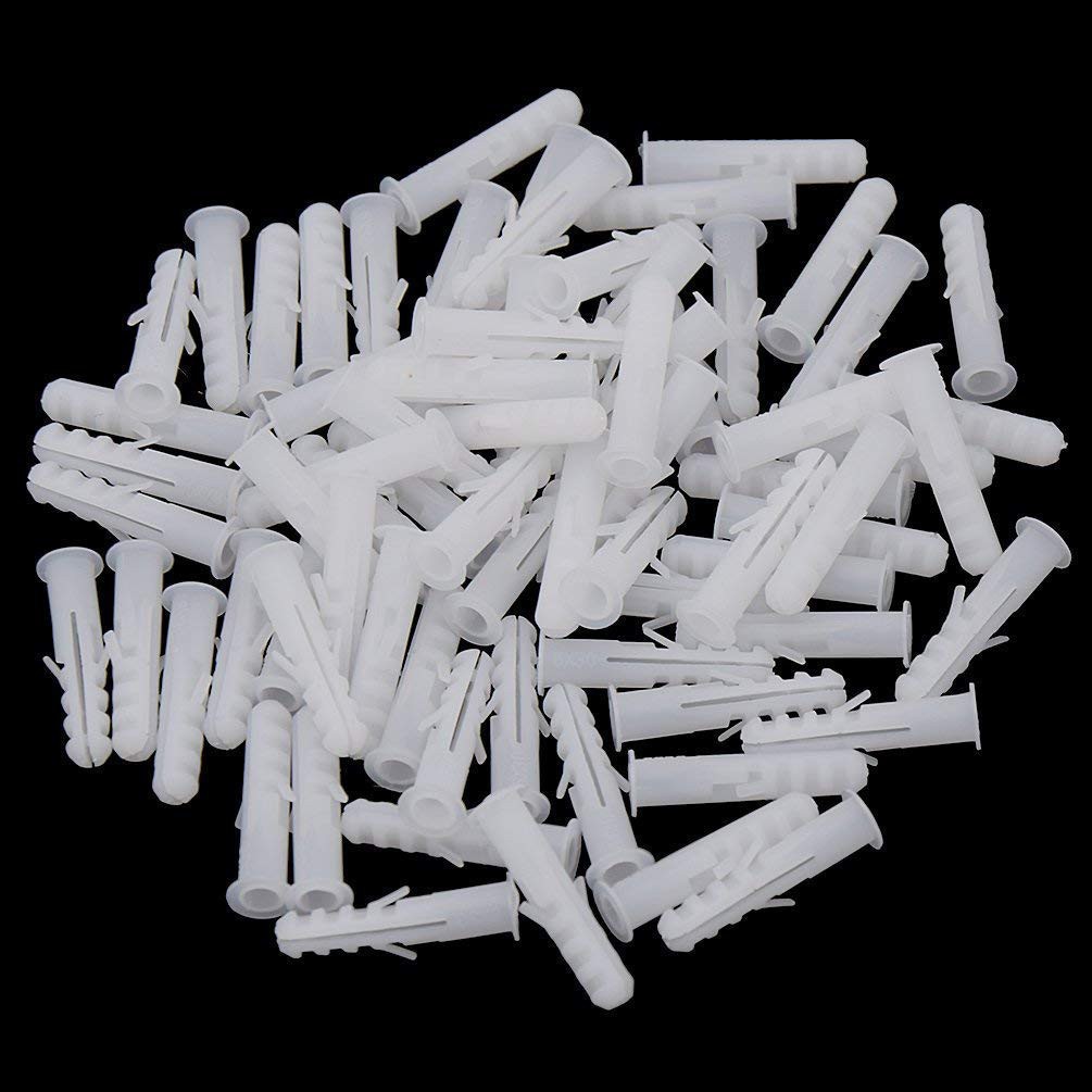 20pcs/Pack 5mm-14mm Plastic Wall Plug Anchor Expansion Bolt Pipe Column ...