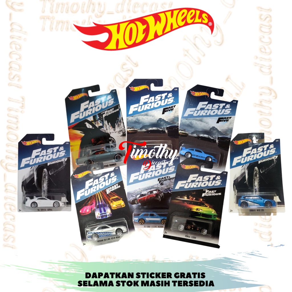 Hot Wheels Fast And Furious Collection Special Timothy Diecast | Shopee ...