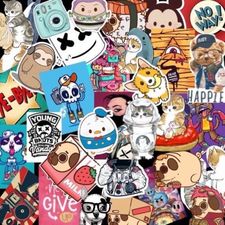 Lucky sticker gift included (decal / 10-15 stickers / random ...