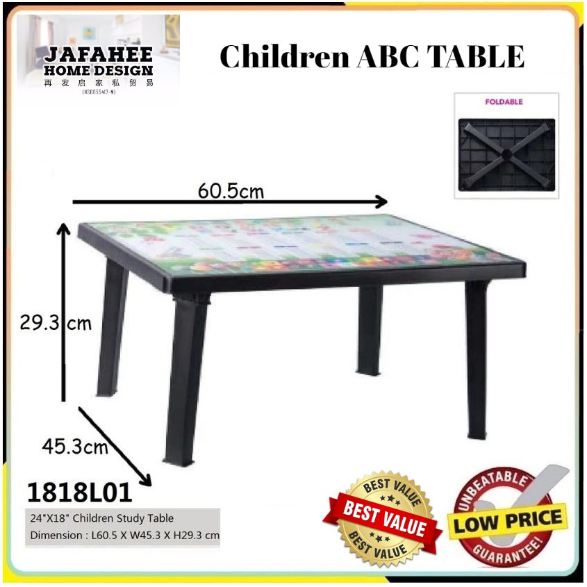 JFH Century Foldable Plastic ABC Table / Picnic Table / Kids Table ...