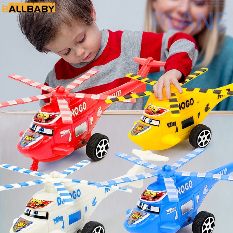 MINI Cartoon Toys Airplane Pull Back Helicopter Model Kid's Gift ...