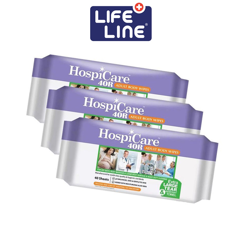 [Bundle] HospiCare 40R Adult Body Wipes | Shopee Singapore