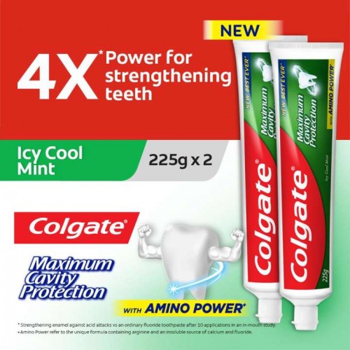 Colgate Maximum Cavity Protection Icy Cool Mint Flavour Toothpaste 225g ...