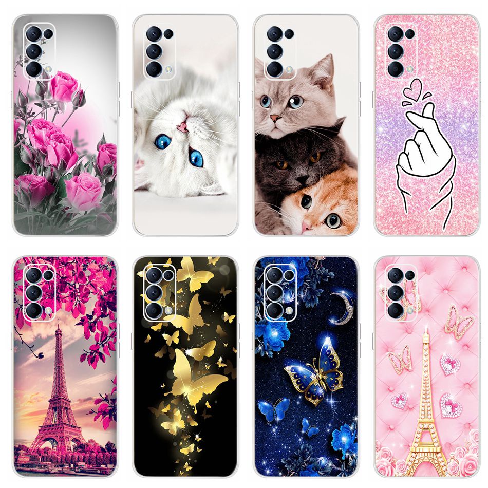 OPPO Reno5 / Reno 5Z 5G Cute Cat Butterfly Pattern Phone Case Reno5 Z ...