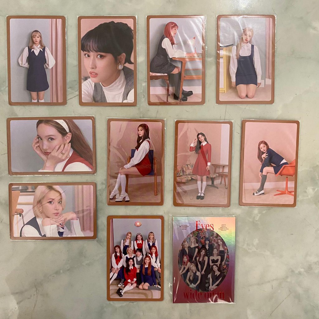 Photocard BENEFIT TWICE EYES WIDE OPEN NAYEON TZUYU MOMO JIHYO MINA SANA CHAEYONG JUNGYEON ...