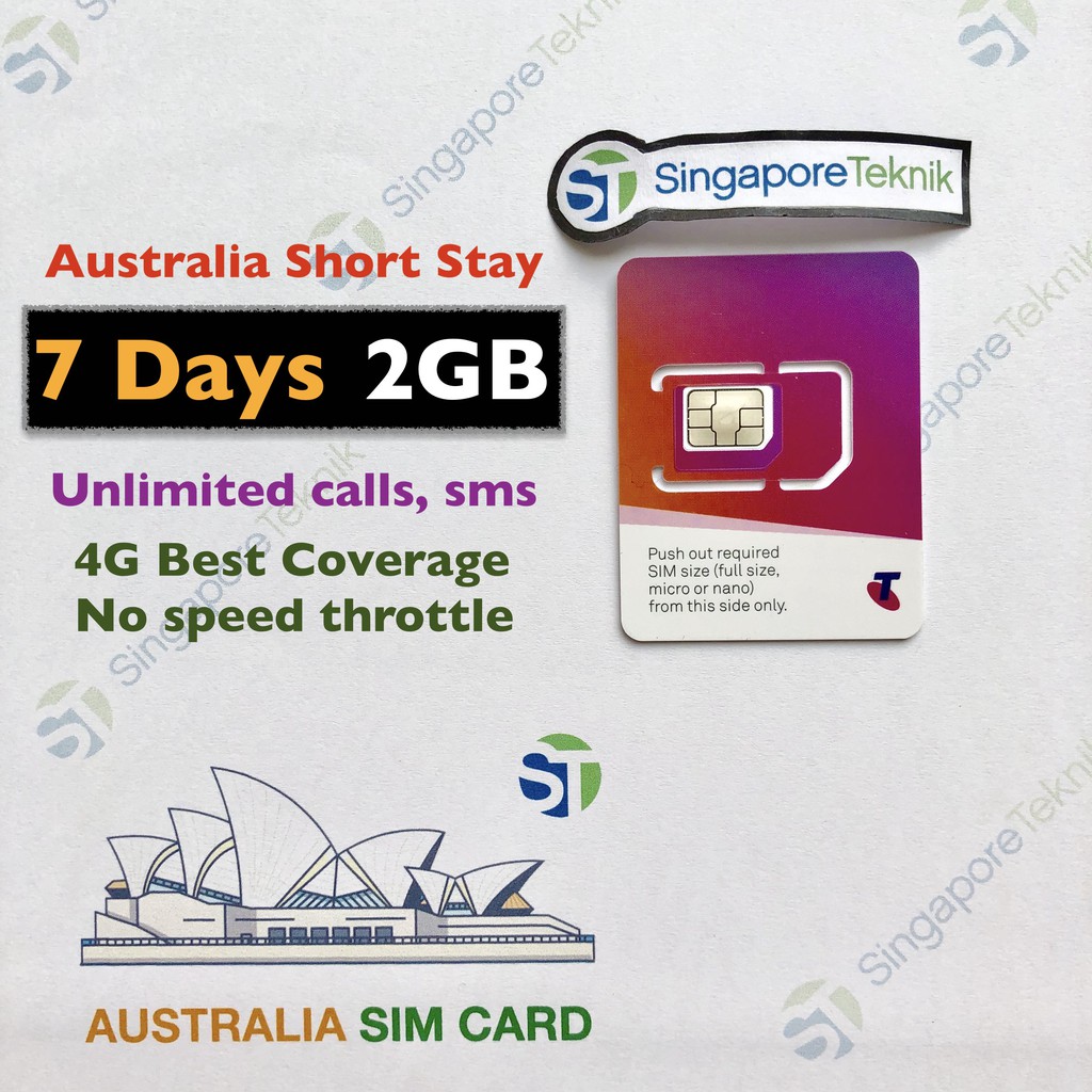 Australia Prepaid SIM Card Telstra 5G 4G Mobile 7 days Short Stay BEST ...