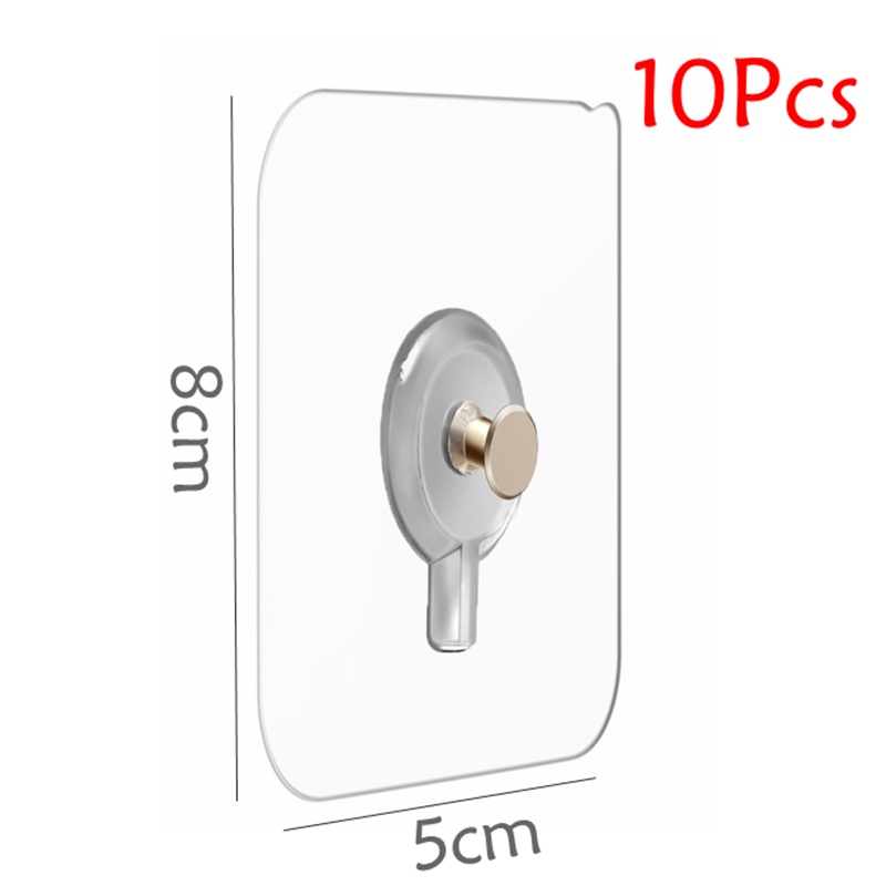 10 Pcs Strong Adhesive Seamless Sticky Wall Hook Nail Mounting Rack ...