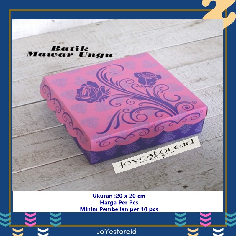 UNGU MAWAR Rice Box R10k Batik Rose Rice Box 20x20 Rice Box - Purple ...