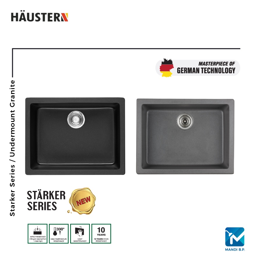 Haustern STARKER Series Undermount Granite Sink Single Bowl (Starker ...