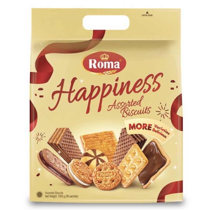 Roma Happiness Assorted Biscuits 1kg (36sachet) | Shopee Singapore