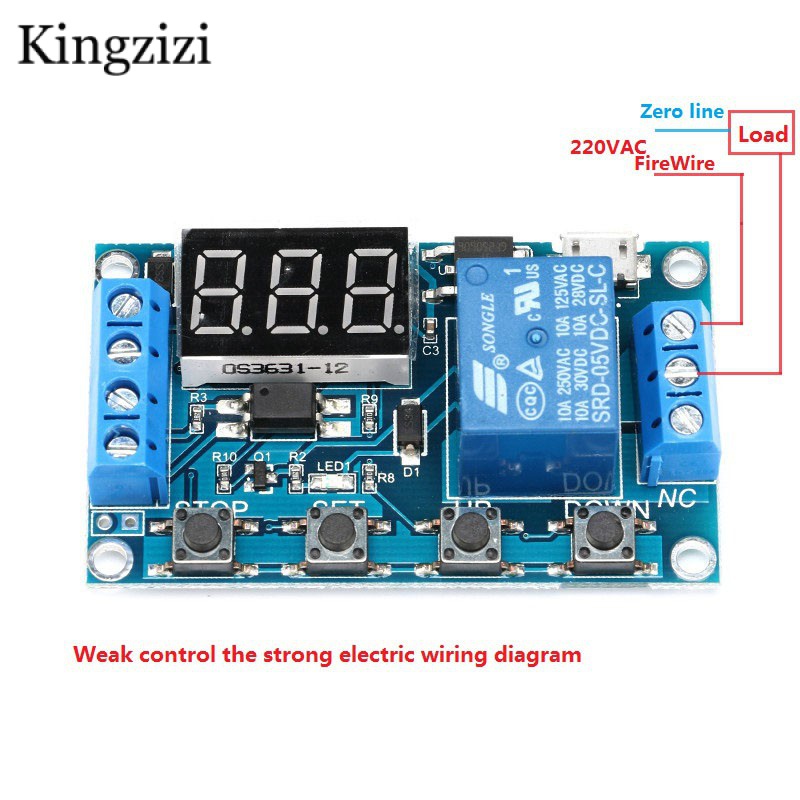 6-30V Relay Module Switch Trigger Time Delay Circuit Timer Cycle ...