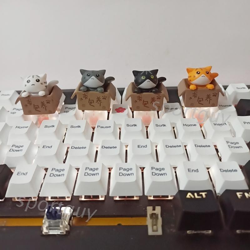 Custom Cartoon Anime Cat Keycap Bottom Backlit Keycaps Gift Keyboard ...