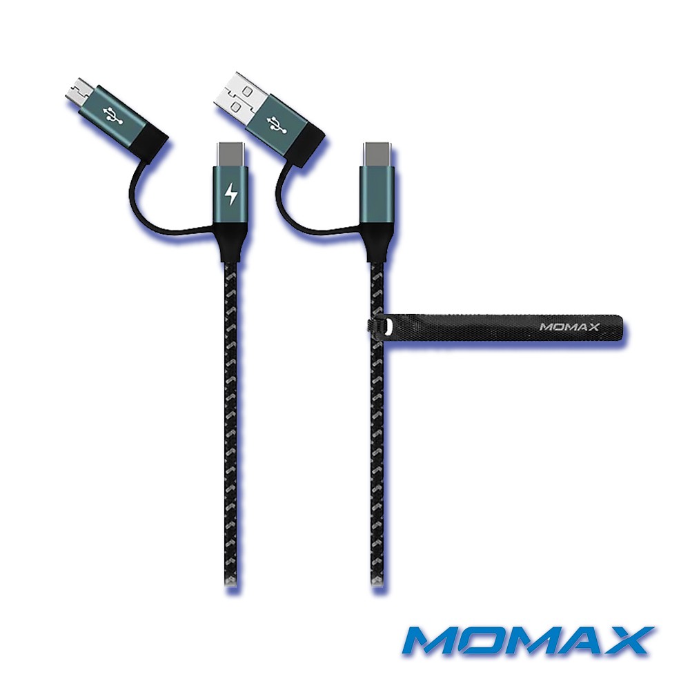 Momax 4 In 1 Fast Charging Cable (120cm/Iron Gray) | Shopee Singapore