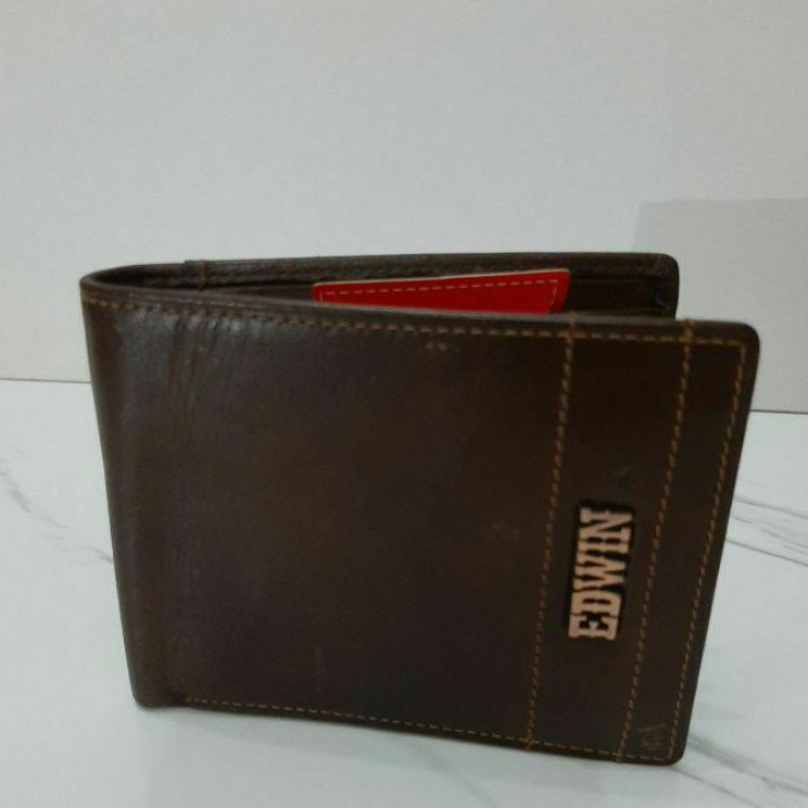Edwin Leather Wallet / Dompet 1ewaj30178 | Shopee Singapore
