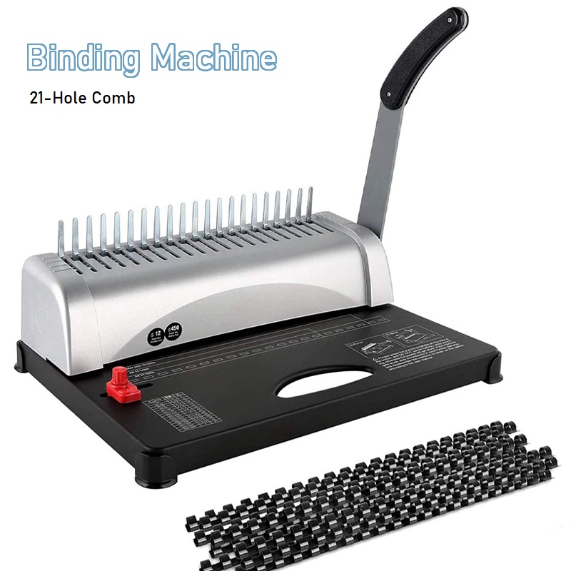 Heavy Plastic Comb Binding Machine Manual Cutter Apron Clip Strip 21 ...