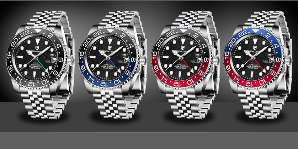 Pagani Design watch 40MM automatic watch GMT Seiko NH34 watch men 100M submariner Ceramic bezel ...